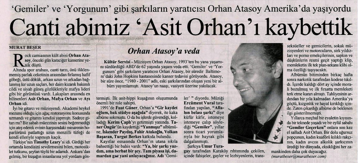 Asit Orhan Efsanesi: "Orhan Atasoy"